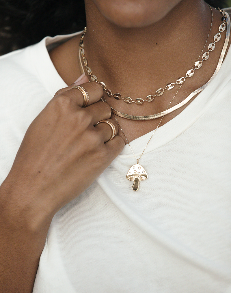 Chunky Love and Chunky Cross Chain Necklace Set – James Michelle