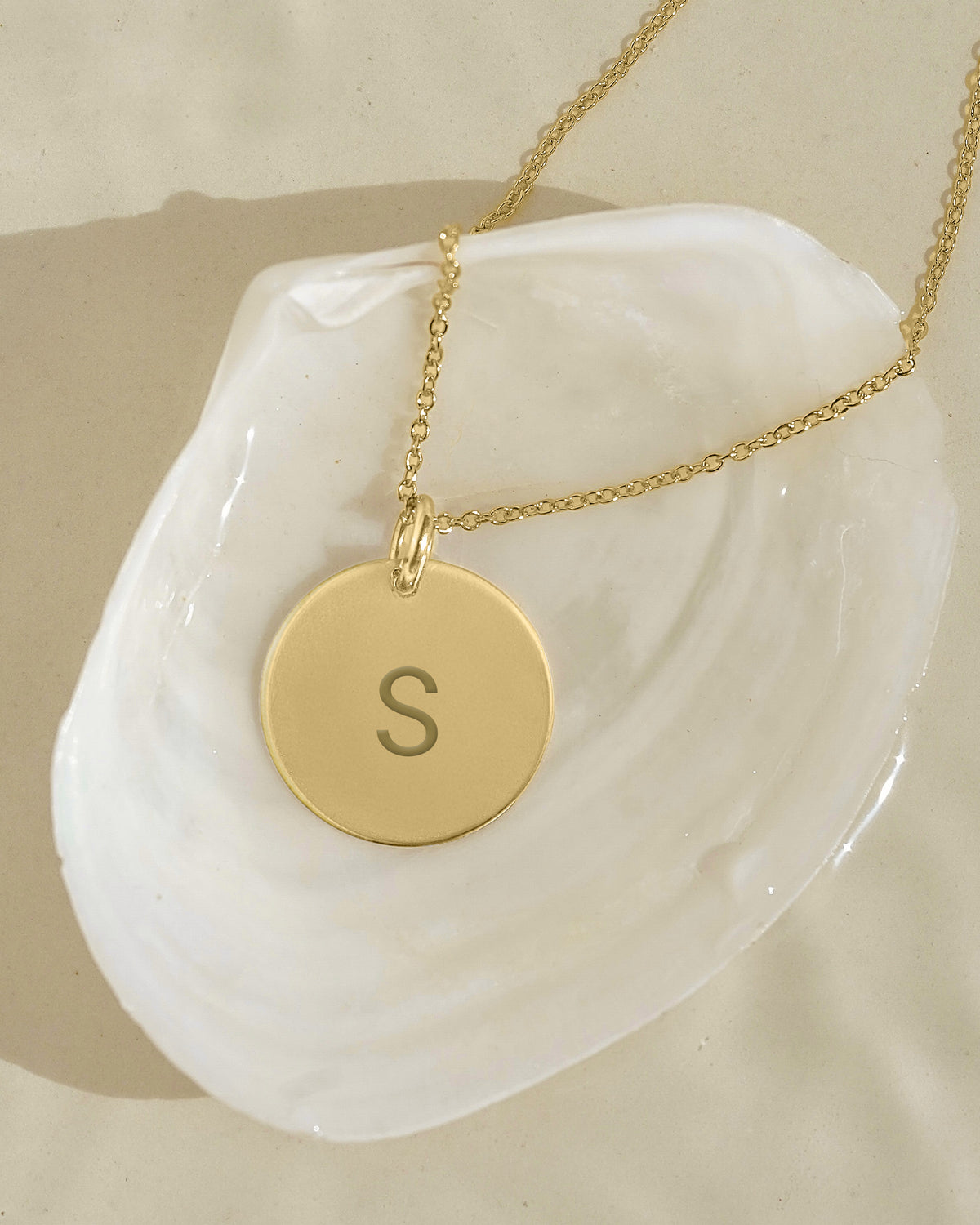 Initial Disc Necklace – James Michelle
