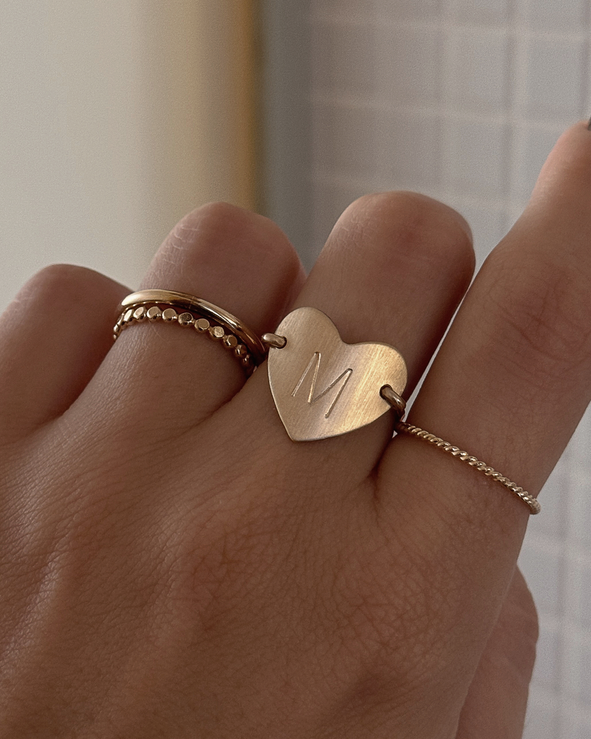 Initial Heart Ring James Michelle